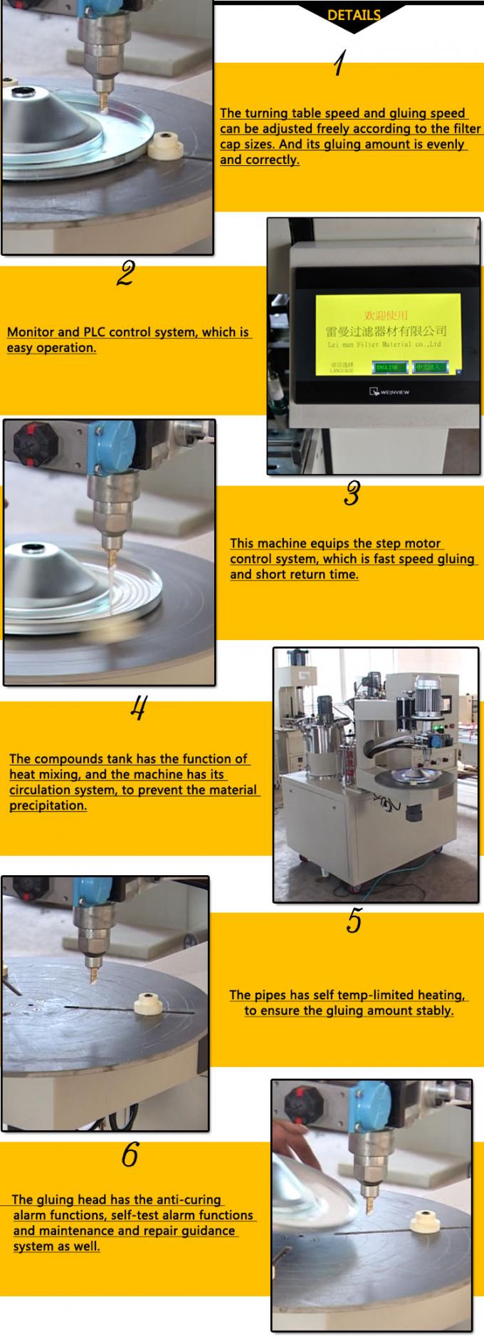 AB Two Compounds End Cap Gluing Filter Making Machine