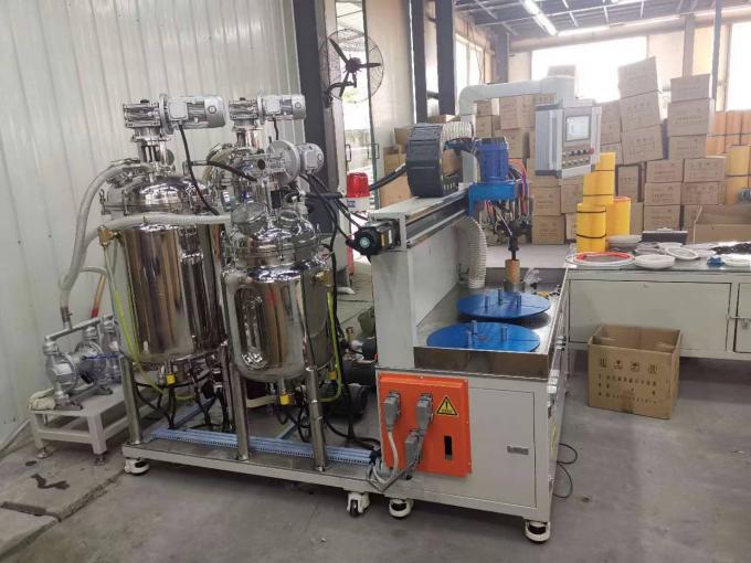 2.75KW Double Station Filter Gluing Machine PU Glue Injection